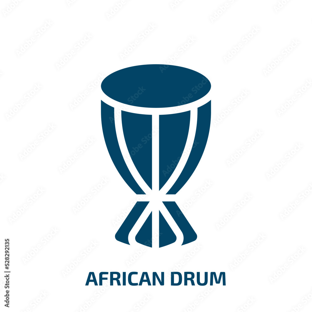 african drum vector icon. african drum, drum, ethnic filled icons from ...