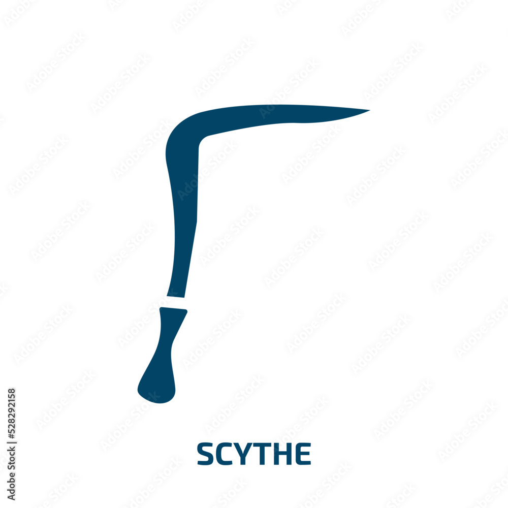 scythe vector icon. scythe, sickle, farm filled icons from flat africa ...