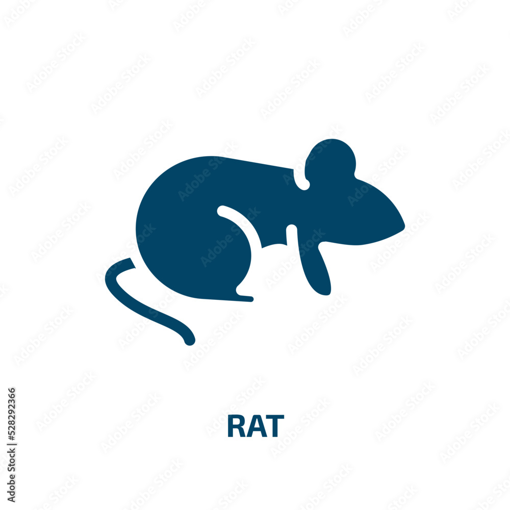 rat vector icon. rat, pet, animal filled icons from flat animal head ...