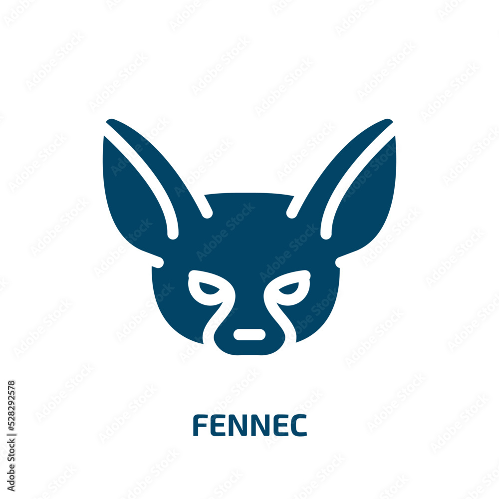 Vecteur Stock fennec vector icon. fennec, cartoon, character filled ...