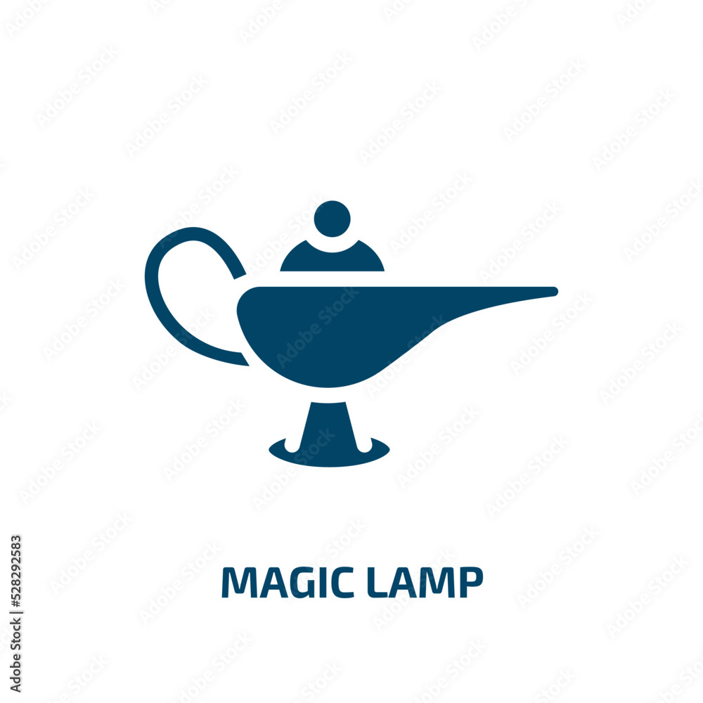 magic lamp vector icon. magic lamp, magic, traditional filled icons ...