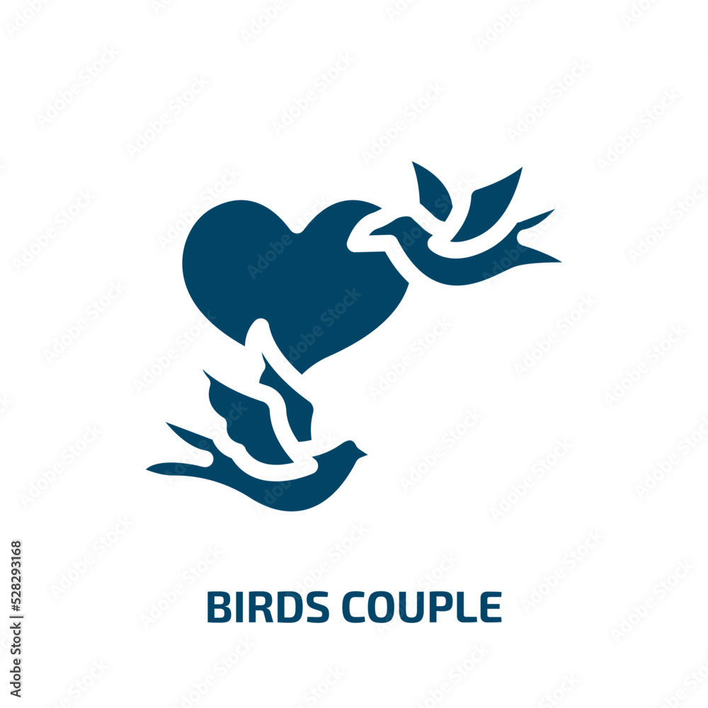birds couple vector icon. birds couple, couple, day filled icons from ...
