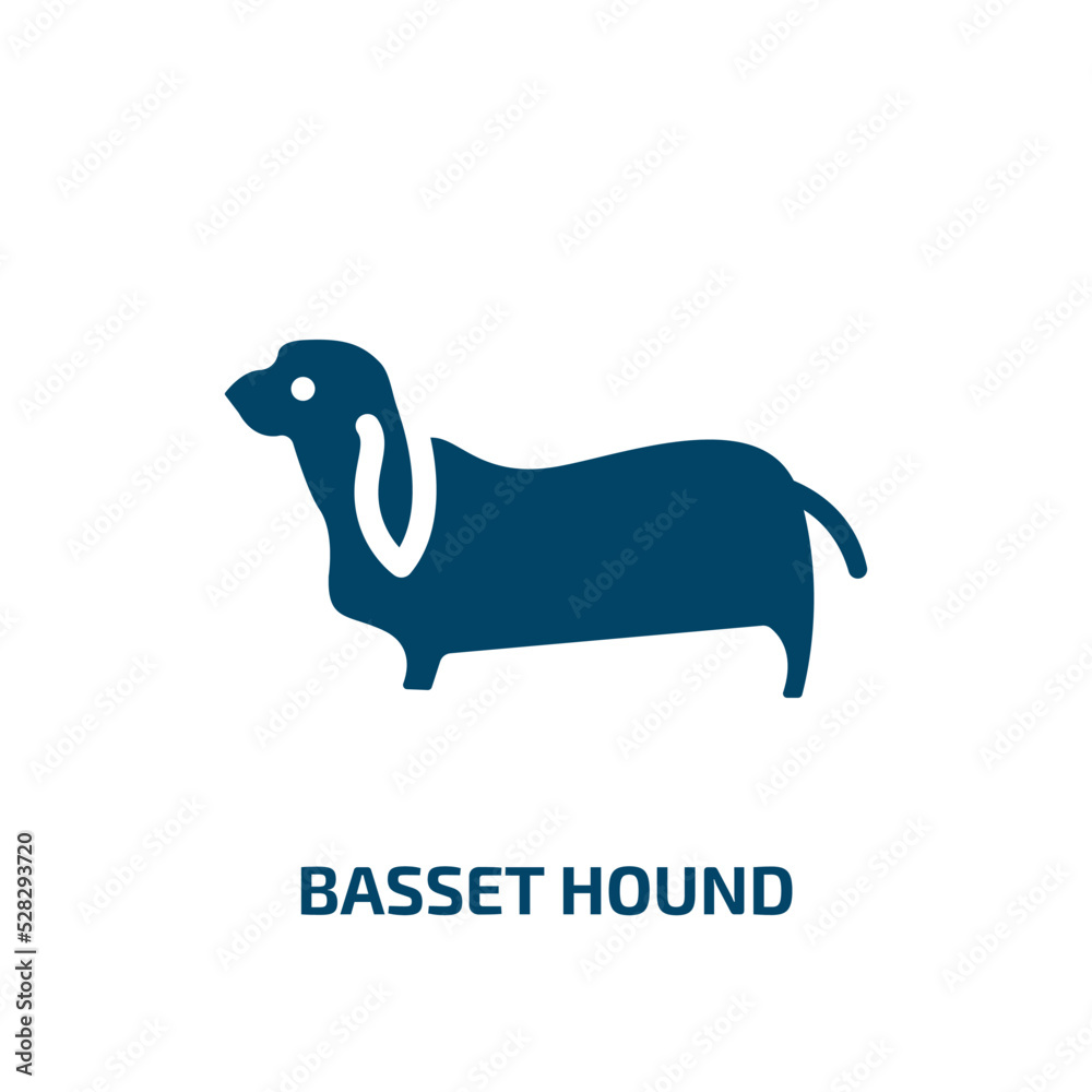 basset hound vector icon. basset hound, pet, puppy filled icons from ...