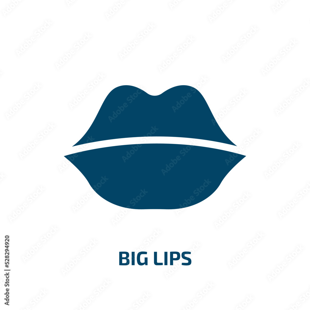 big lips vector icon. big lips, lips, big filled icons from flat ...