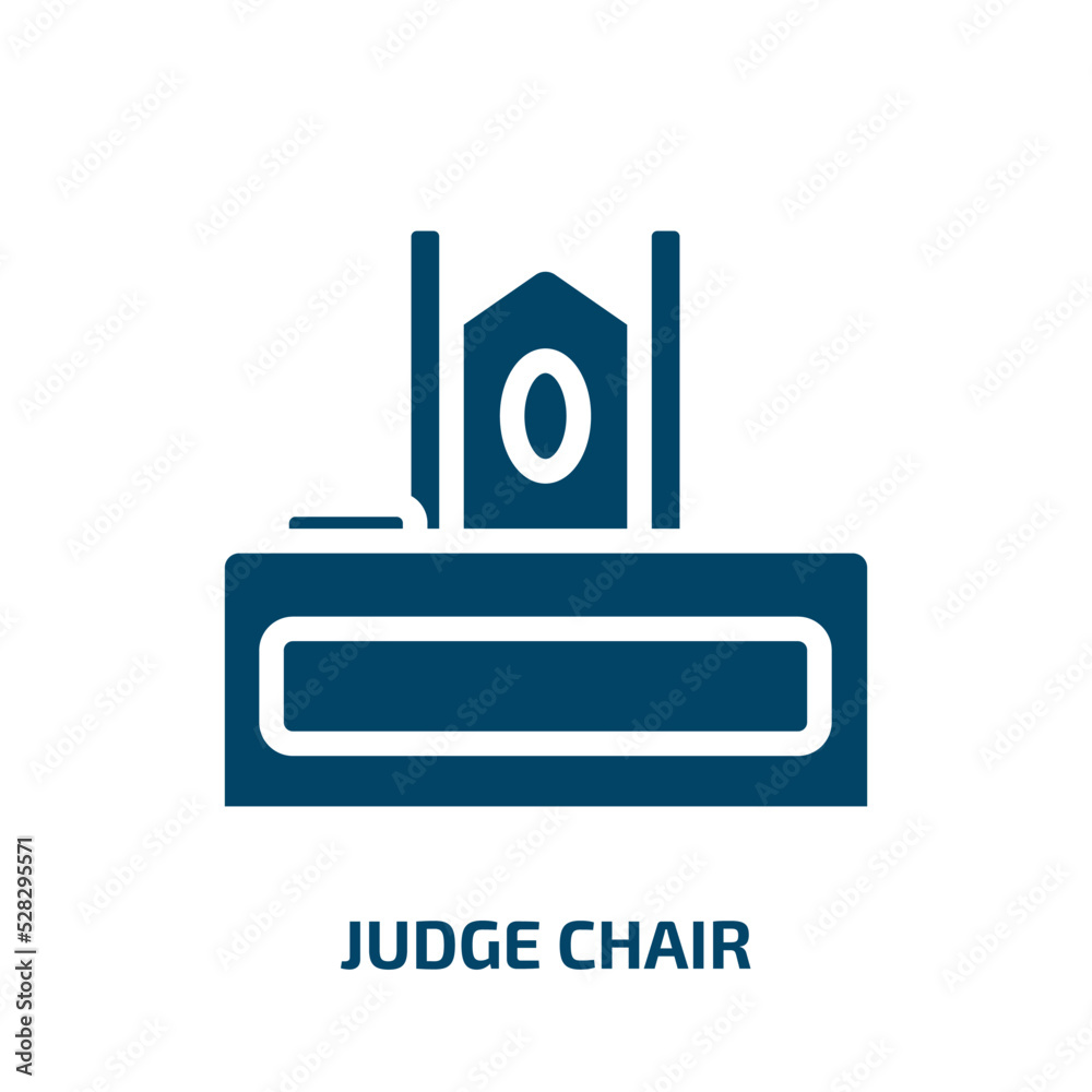 judge chair vector icon. judge chair, judge, court filled icons from ...