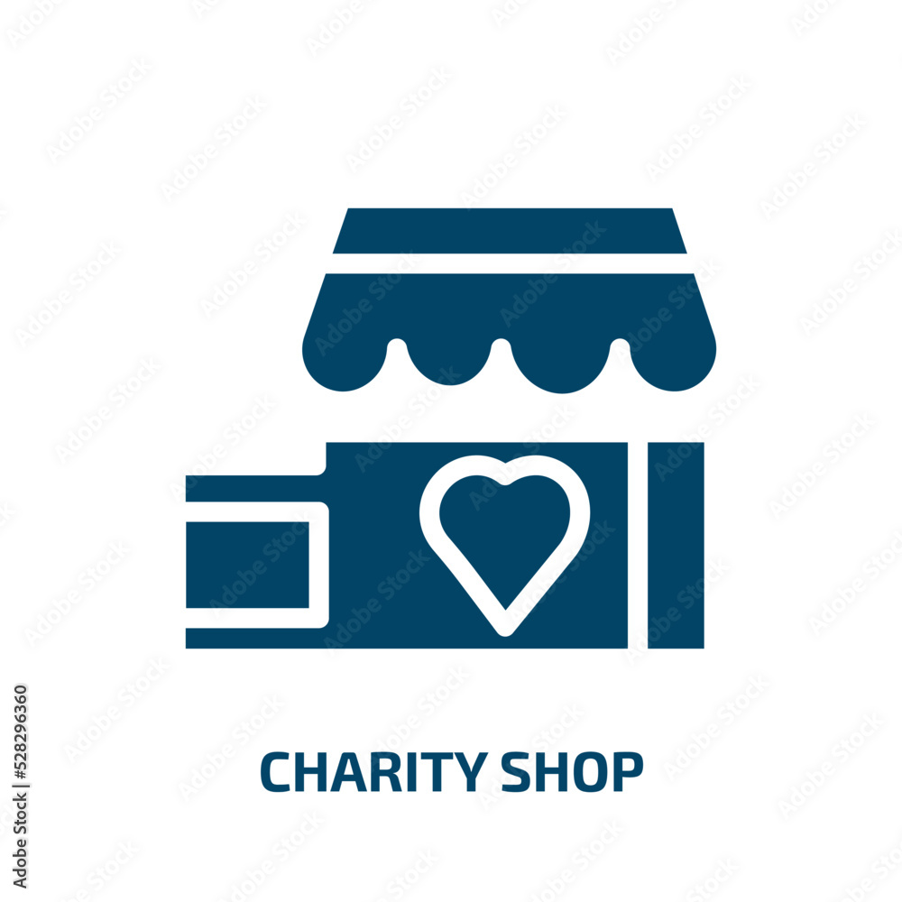 charity shop vector icon. charity shop, charity, hand filled icons from ...