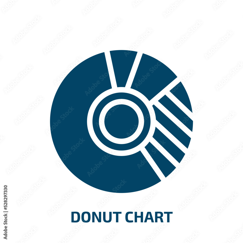donut chart vector icon. donut chart, donut, marketing filled icons ...