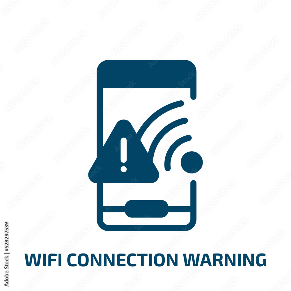 wifi connection warning symbol vector icon. wifi connection warning ...