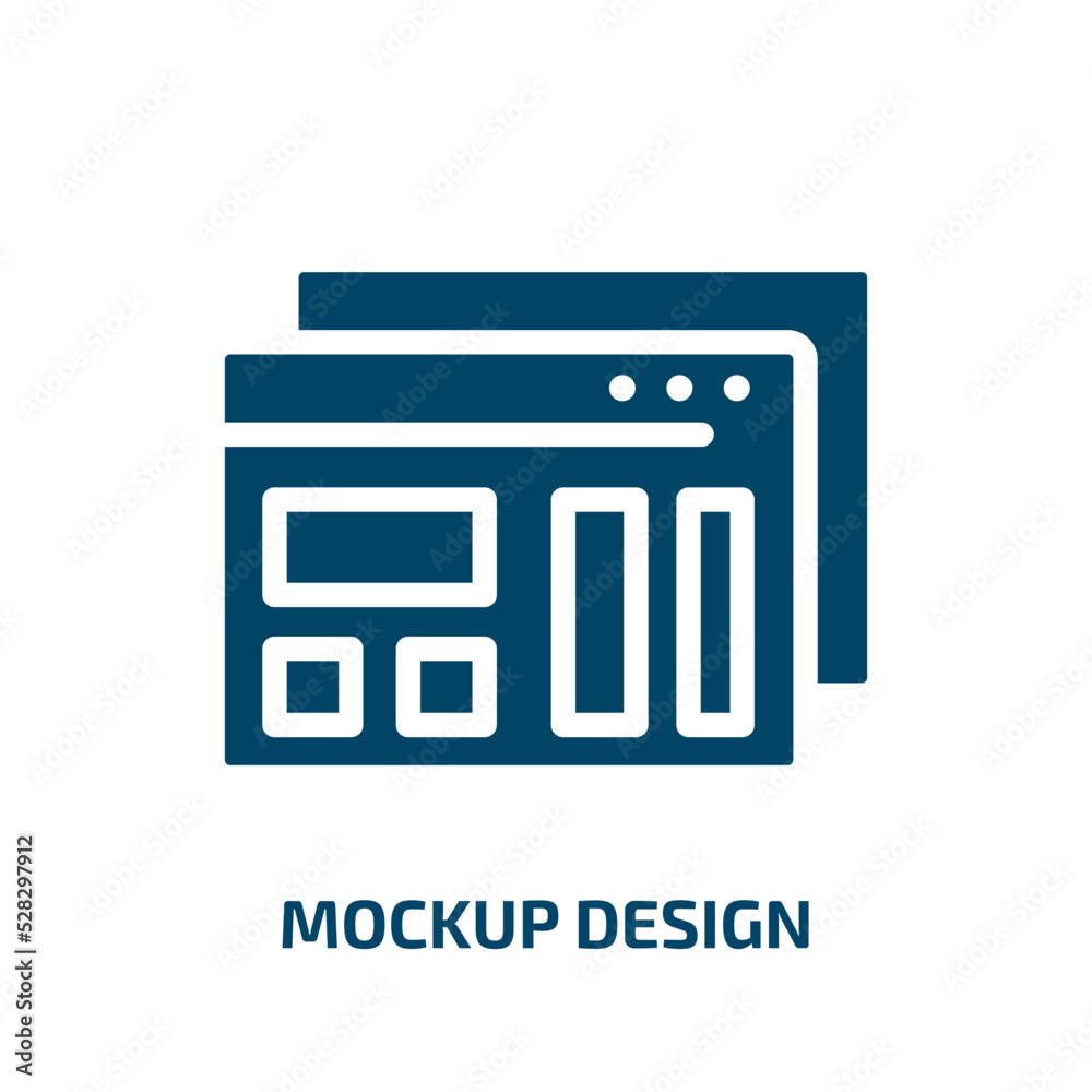 mockup design vector icon. mockup design, template, business filled ...