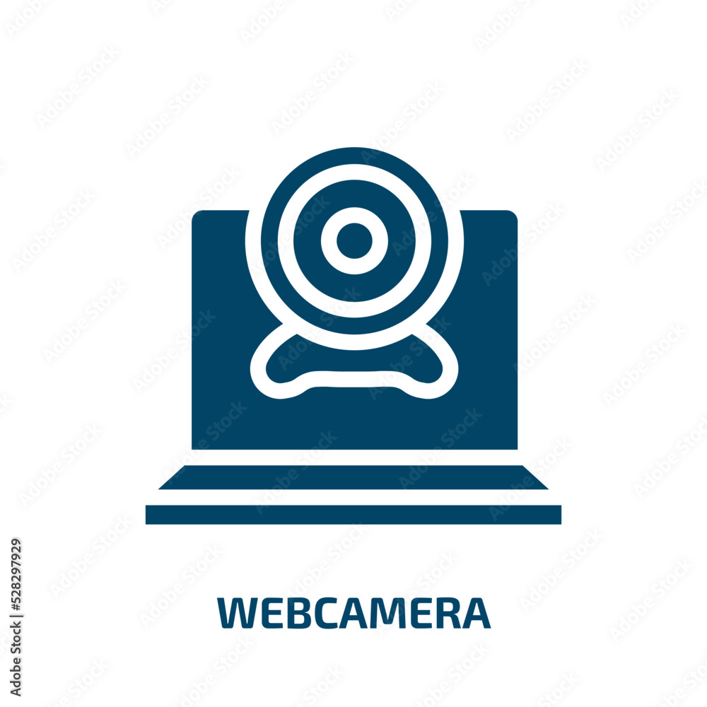 webcamera vector icon. webcamera, network, computer filled icons from flat online learning ...