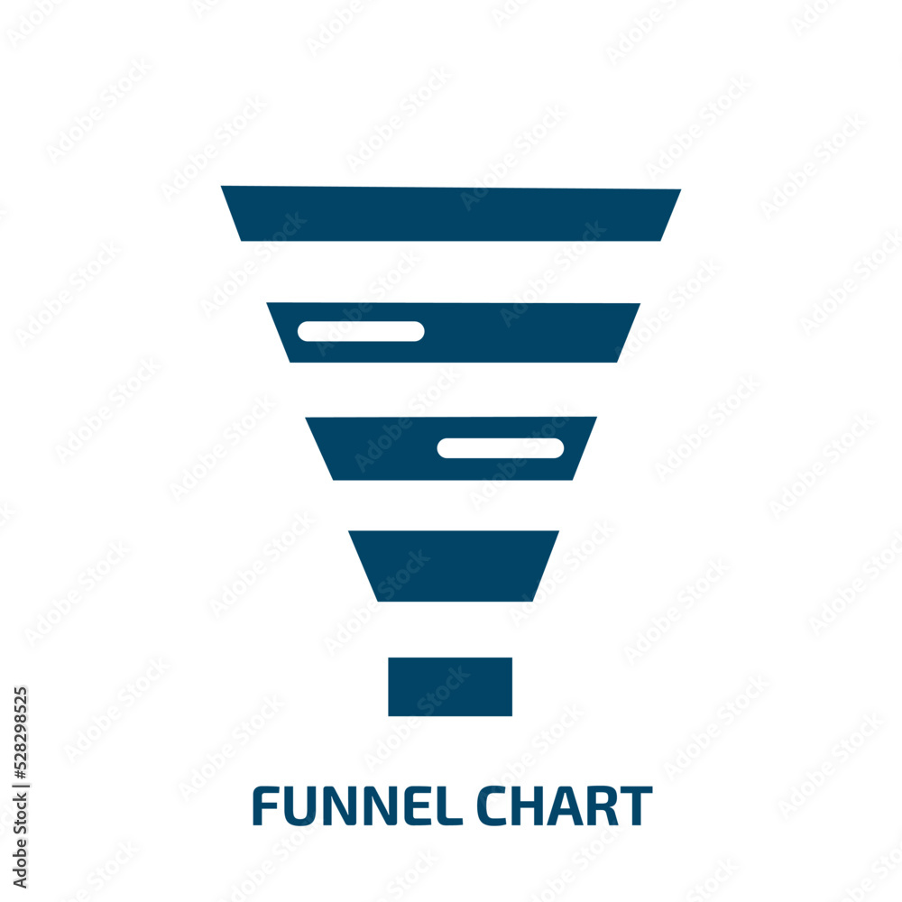 funnel chart vector icon. funnel chart, funnel, chart filled icons from ...