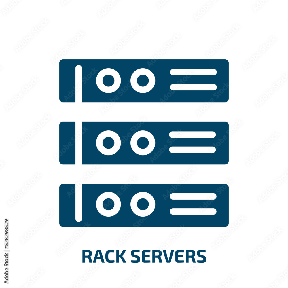 rack servers vector icon. rack servers, cloud, server filled icons from ...