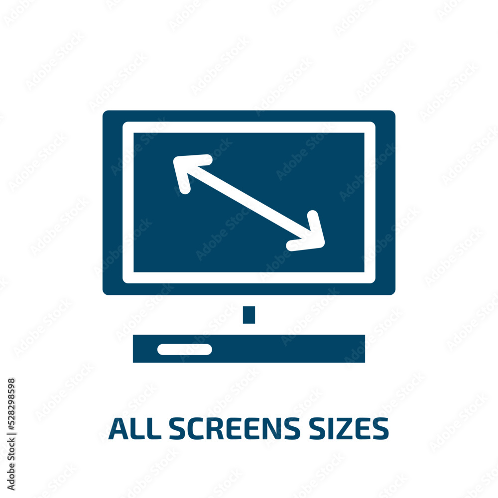 all screens sizes symbol vector icon. all screens sizes symbol, screen ...
