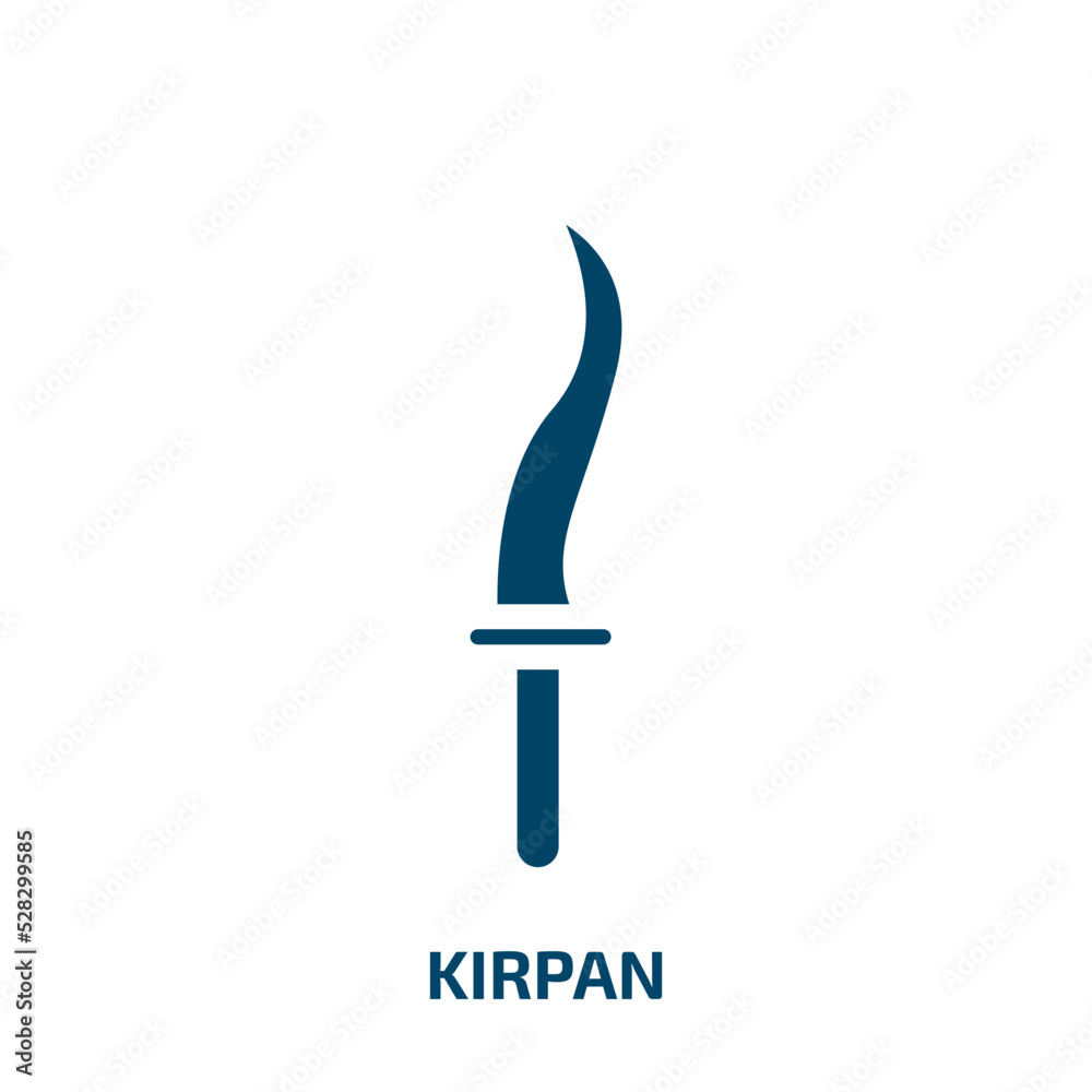 kirpan vector icon. kirpan, dharma, sikh filled icons from flat cutting ...