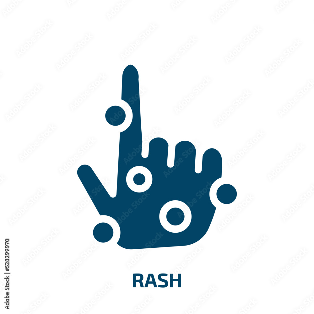 rash vector icon. rash, dermatitis, disease filled icons from flat ...