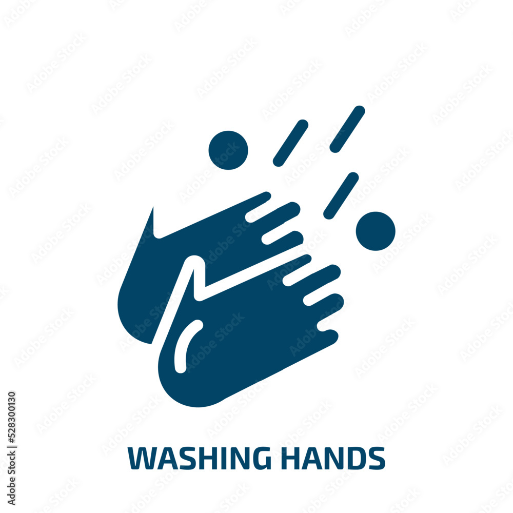 washing hands vector icon. washing hands, wash, medical filled icons ...