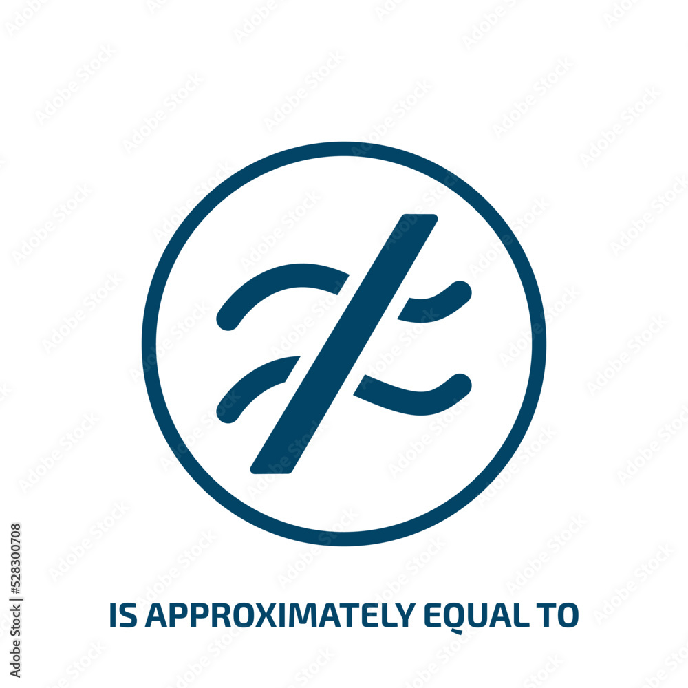 is approximately equal to vector icon. is approximately equal to ...
