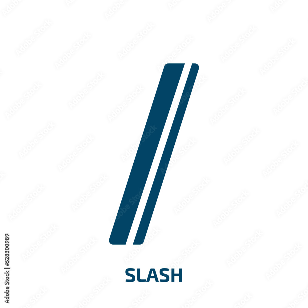 slash vector icon. slash, danger, mark filled icons from flat math ...