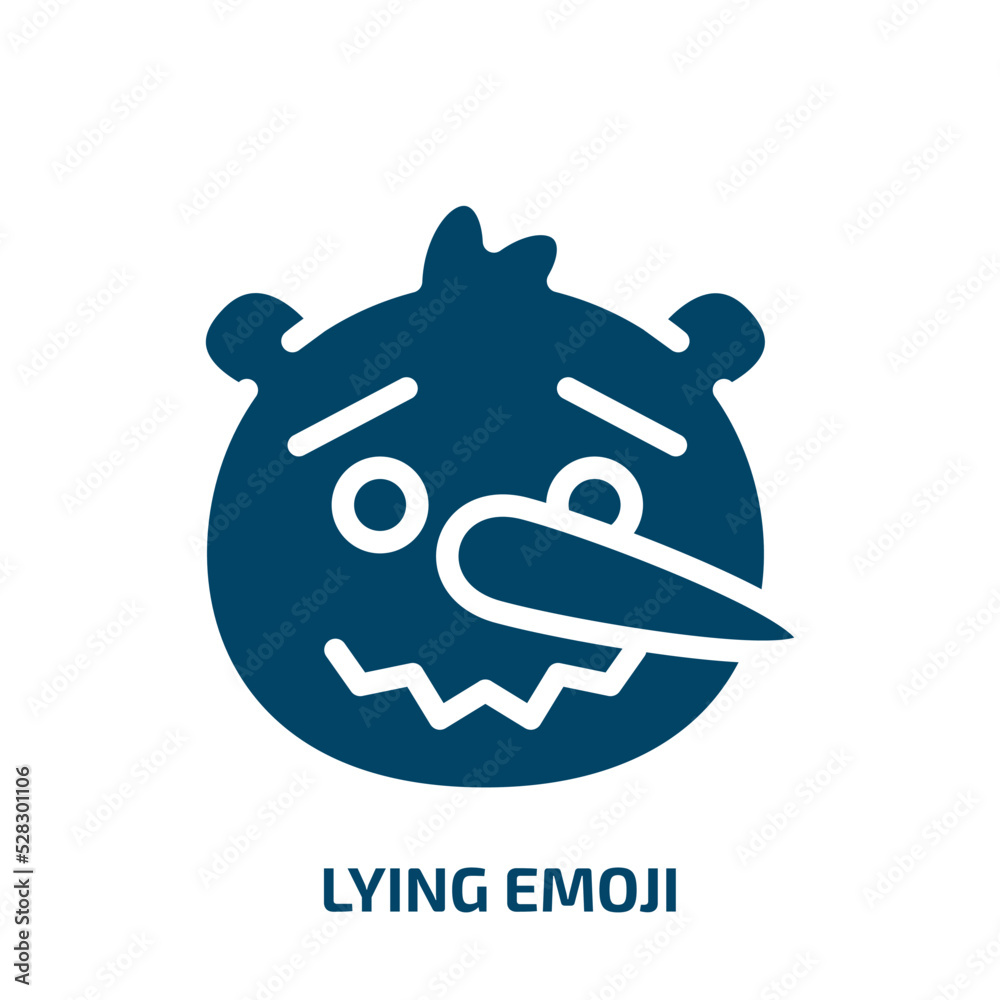 lying emoji vector icon. lying emoji, emoticon, liar filled icons from ...