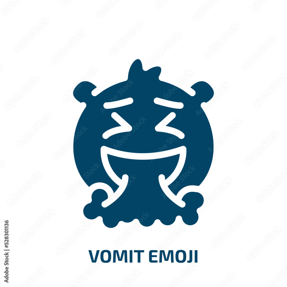 vomit emoji vector icon. vomit emoji, sad, face filled icons from flat ...