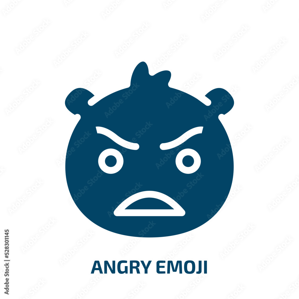 angry emoji vector icon. angry emoji, angry, face filled icons from ...