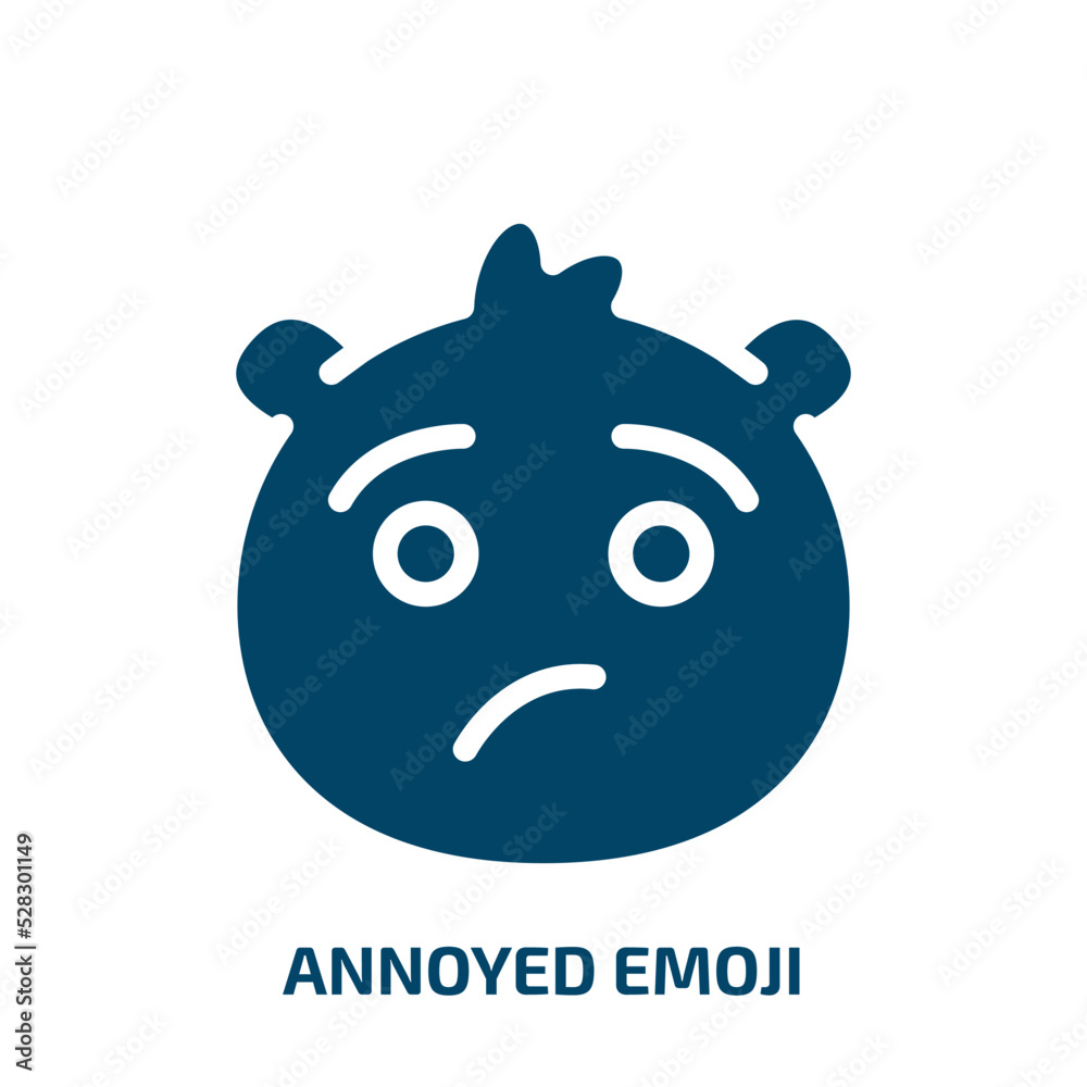 annoyed emoji vector icon. annoyed emoji, character, emoticon filled ...