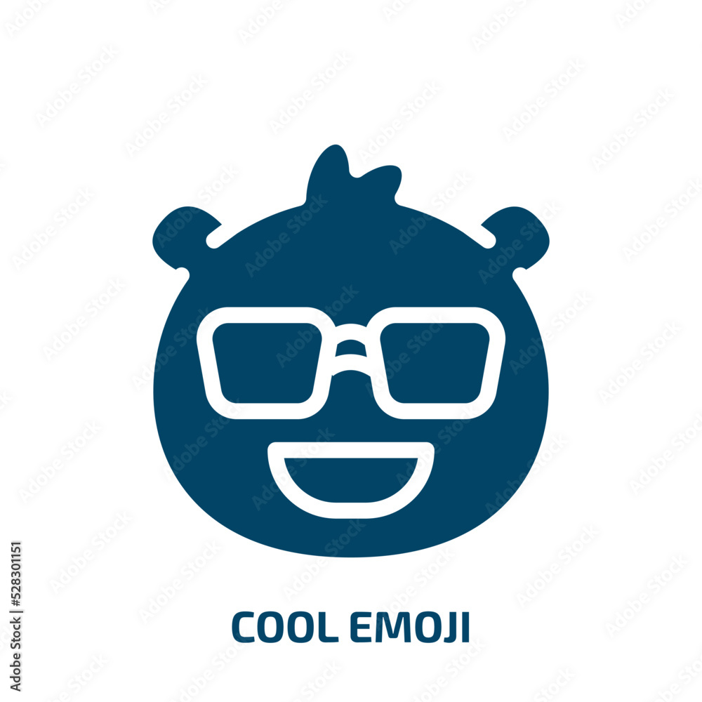 cool emoji vector icon. cool emoji, cool, cartoon filled icons from ...