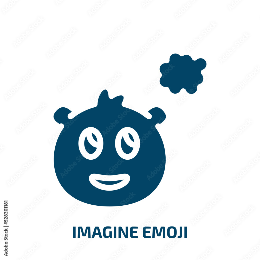 imagine emoji vector icon. imagine emoji, imagination, character filled ...