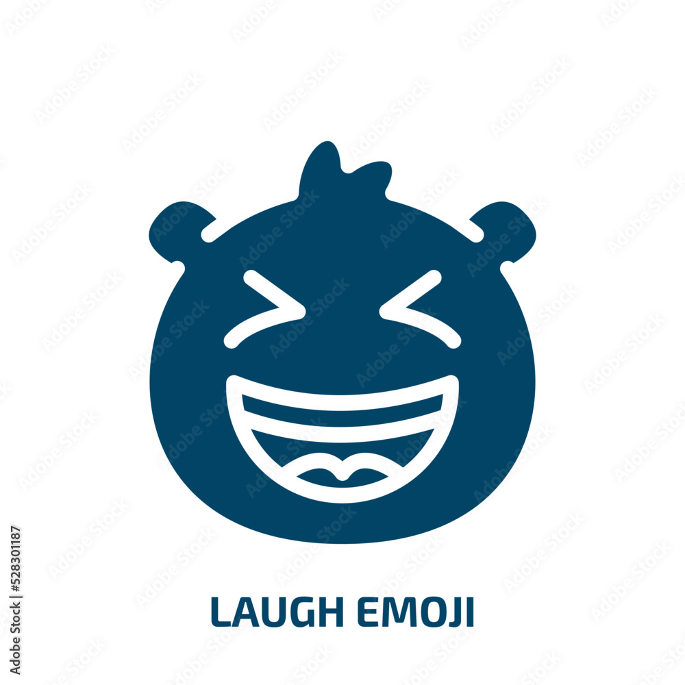 laugh emoji vector icon. laugh emoji, smile, laugh filled icons from ...