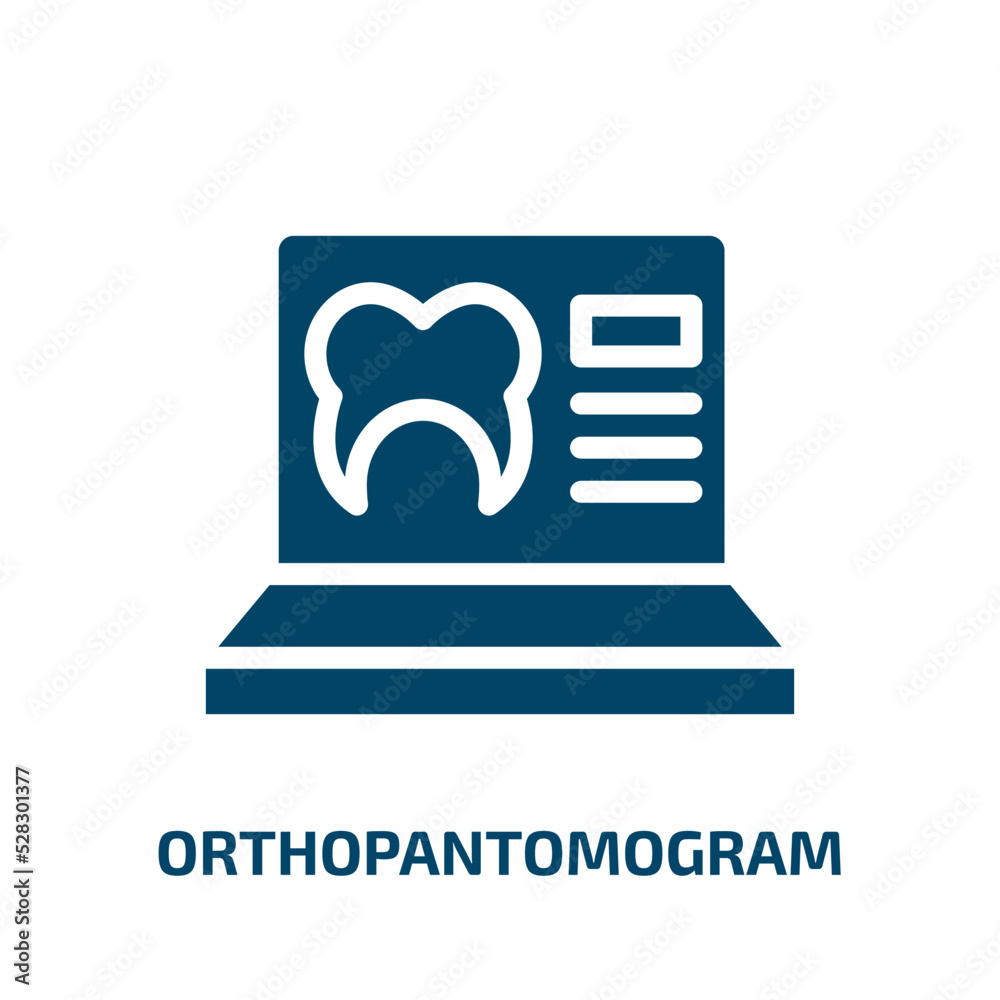 orthopantomogram vector icon. orthopantomogram, vector, graphic filled icons from flat dental ...