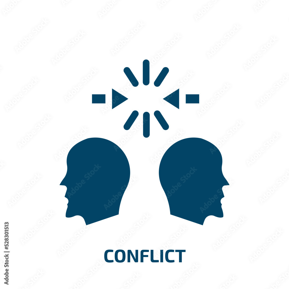 conflict vector icon. conflict, human, aggression filled icons from ... conflict vector icon. conflict, human, aggression filled icons from ...