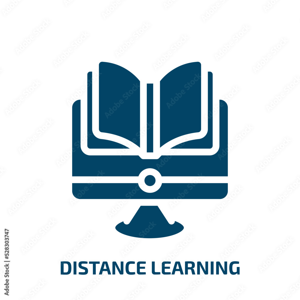 distance learning vector icon. distance learning, education, distance ...