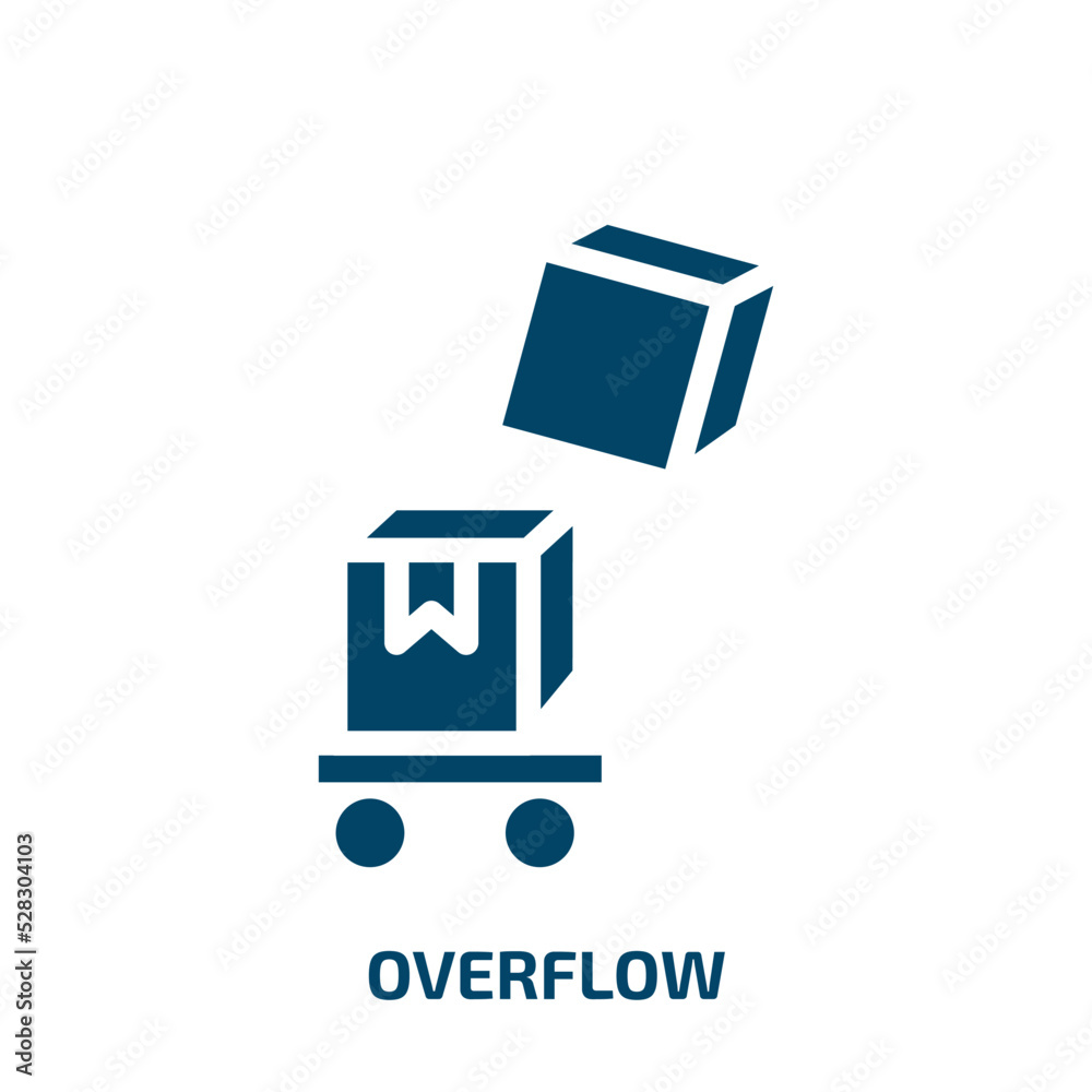 overflow vector icon. overflow, foam, water filled icons from flat logistic concept. Isolated ...