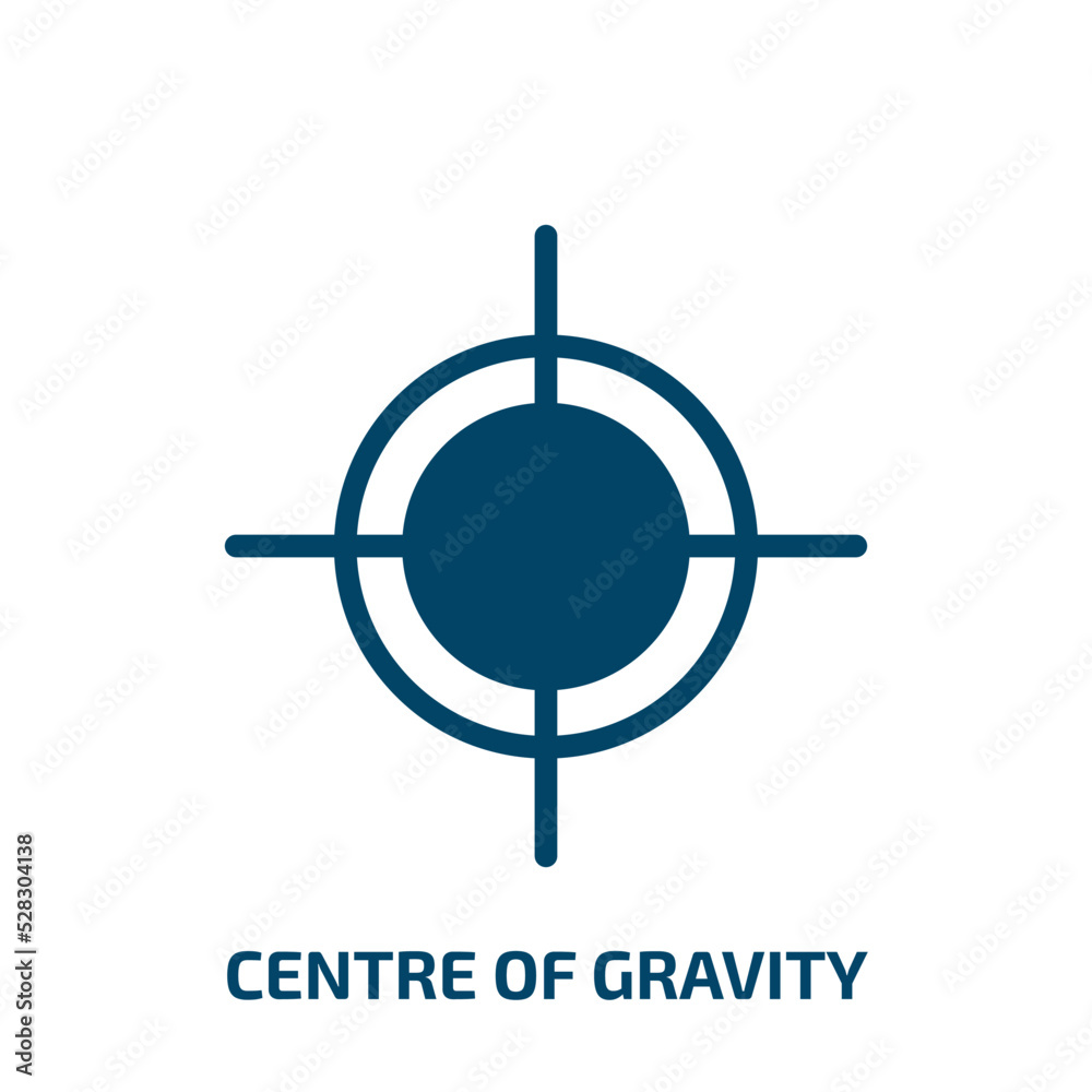 centre of gravity vector icon. centre of gravity, gravity, center ...