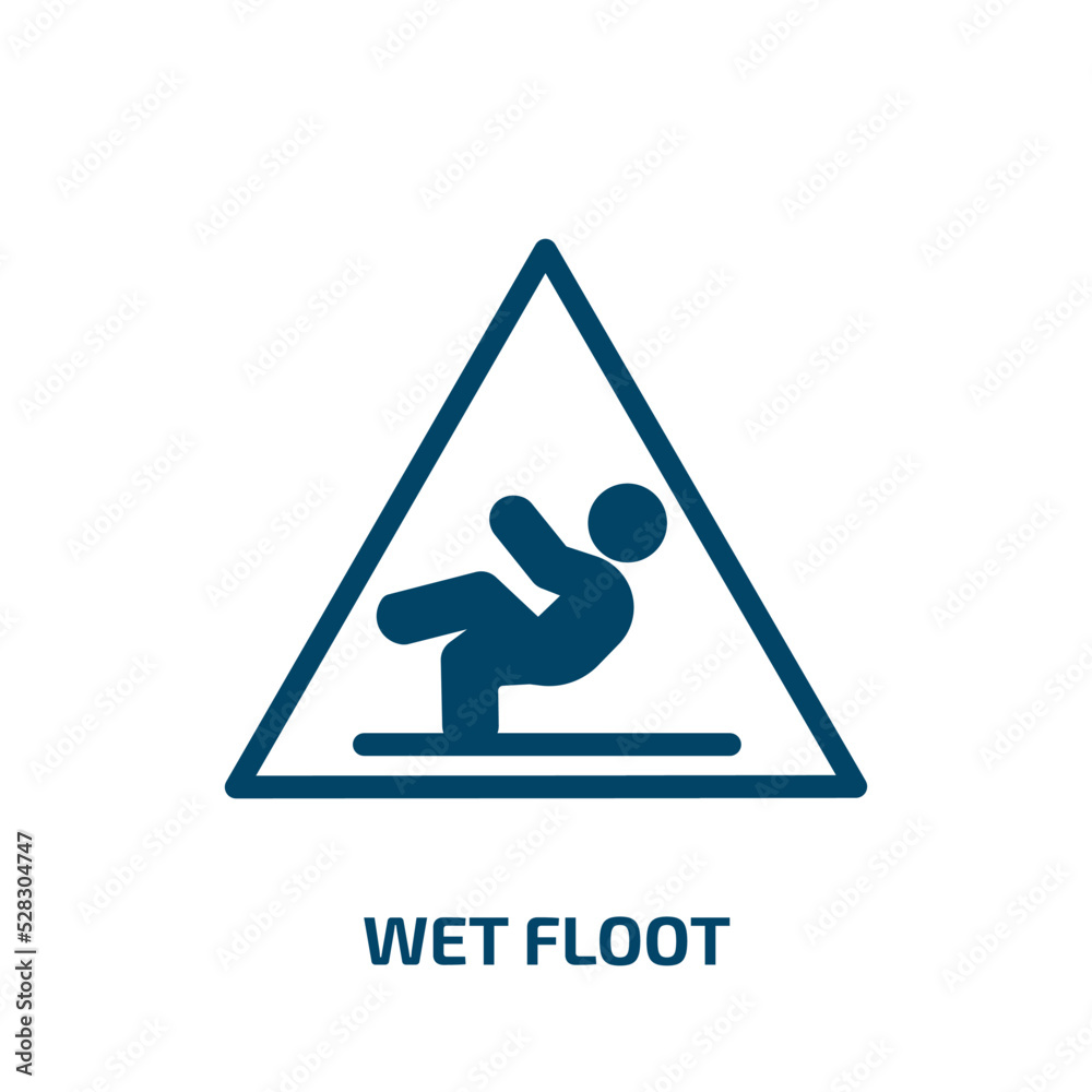 wet floot vector icon. wet floot, wet, floor filled icons from flat ...