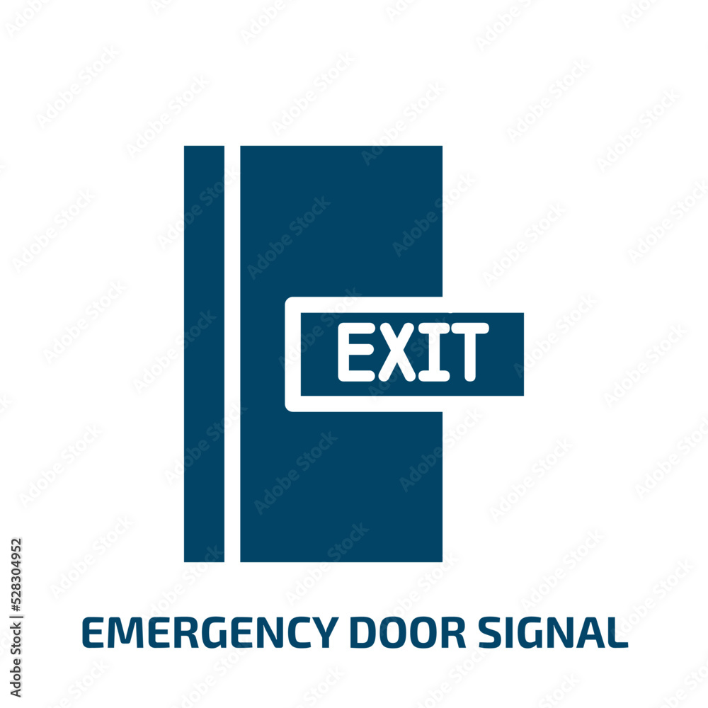 emergency door signal vector icon. emergency door signal, door ...