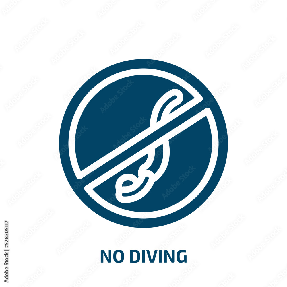 no diving vector icon. no diving, water, sport filled icons from flat ...