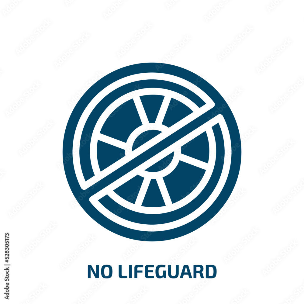 no lifeguard vector icon. no lifeguard, safety, lifeguard filled icons ...
