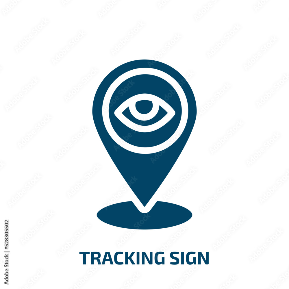 tracking sign vector icon. tracking sign, road, technology filled icons ...