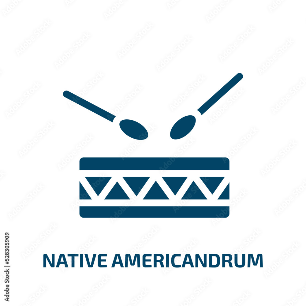 native americandrum vector icon. native americandrum, american ...