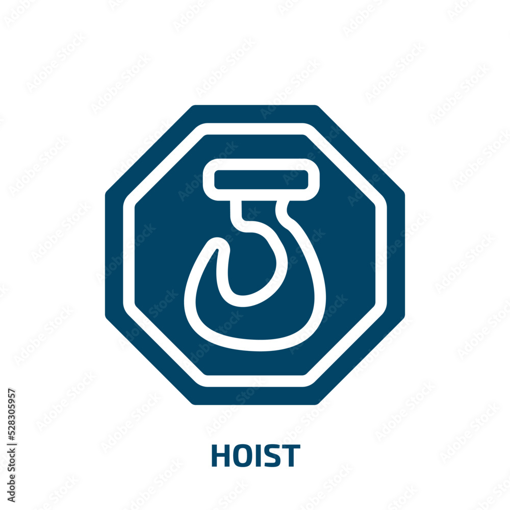 hoist vector icon. hoist, crane, work filled icons from flat pictograms ...