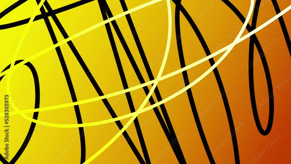 Stylish animation with moving curved lines. Motion. Animated background ...