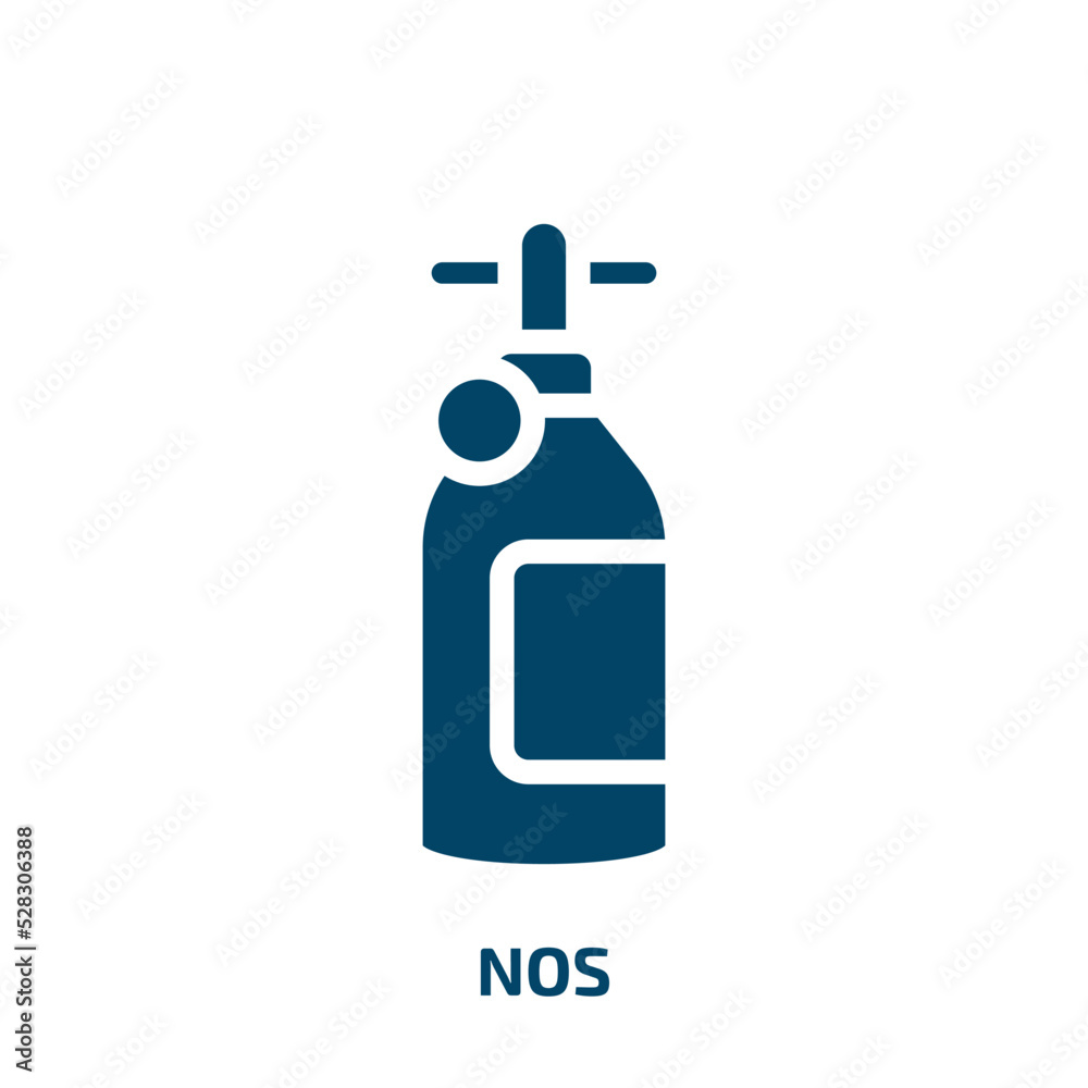 nos vector icon. nos, bad, dos filled icons from flat racing concept ...
