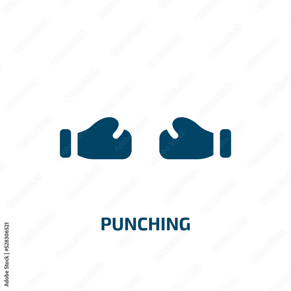 punching vector icon. punching, fist, punch filled icons from flat thai ...