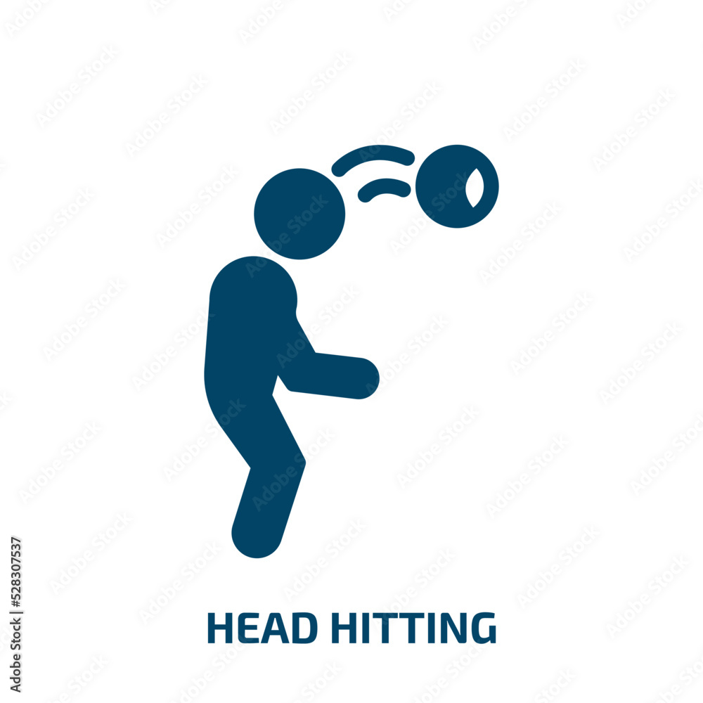 head hitting vector icon. head hitting, hit, head filled icons from ...