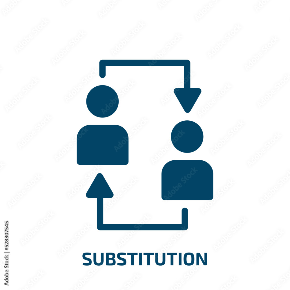 substitution vector icon. substitution, substitute, game filled icons ...