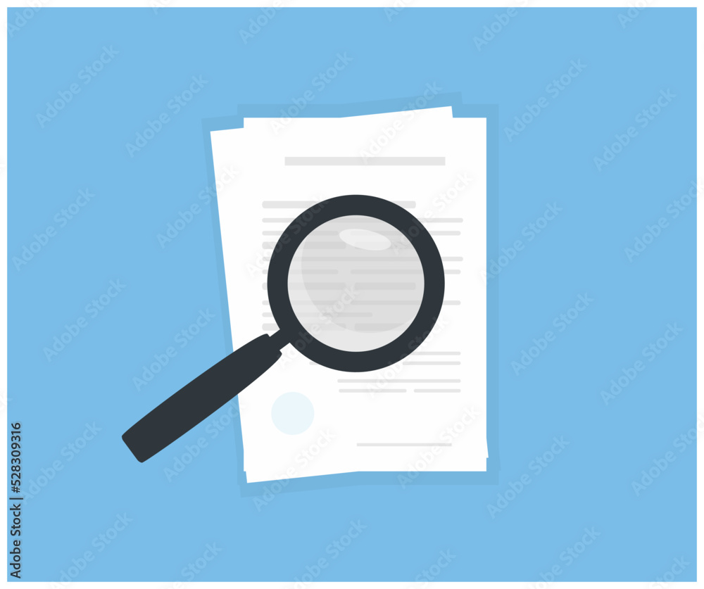 Review quality control, expertise text logo design. Document file ...
