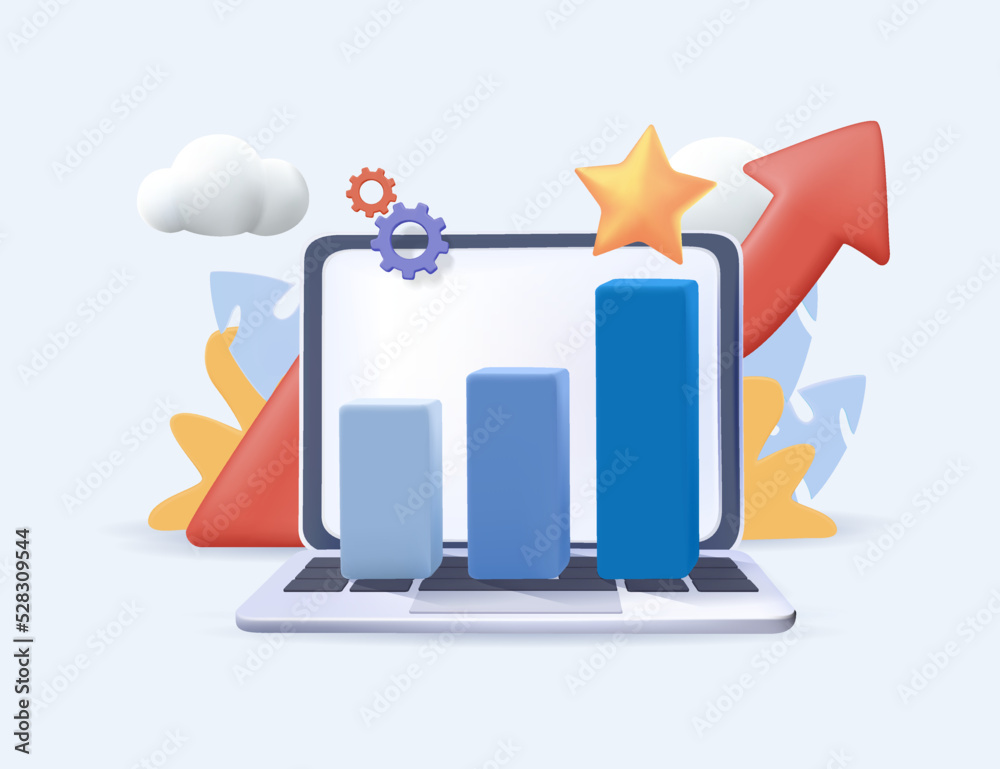 Business goals illustration. Setting revenue task, goal and target to ...