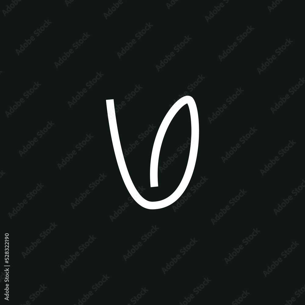 The combination of the letter V and the leaf is a simple logo set ...