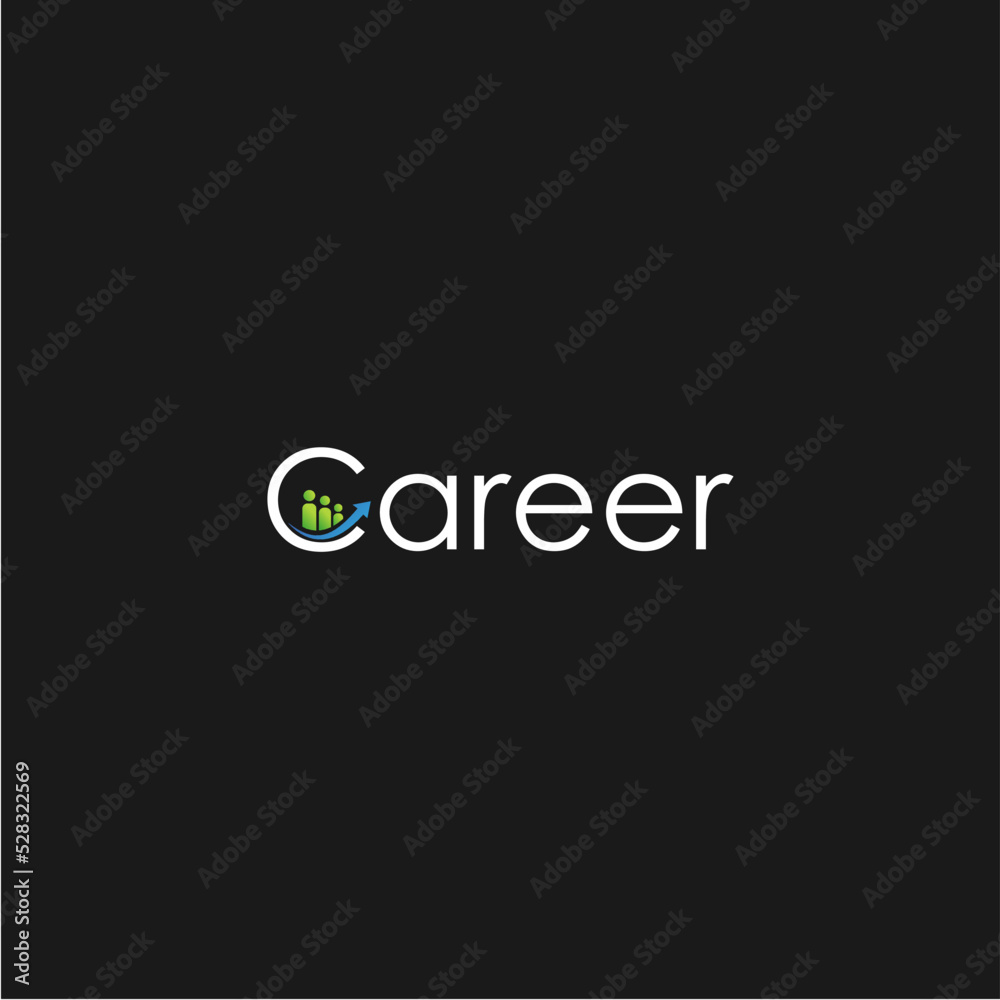 Career Letter On Black Logo Design Stock Vector | Adobe Stock